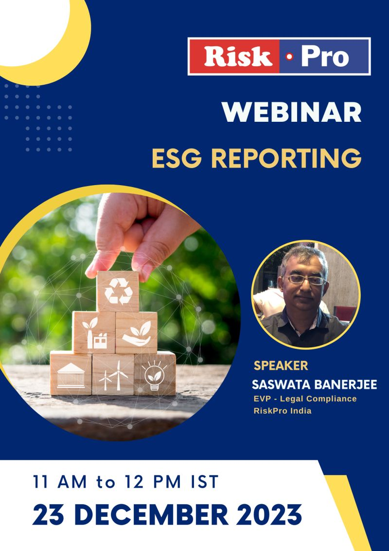 Webinar Esg Reporting Riskpro India Connect With Risk Professionals